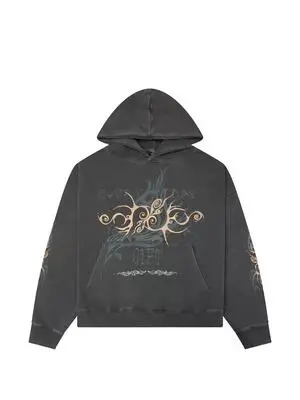 JUNGLES JUNGLES Print Rhinestone-embellished Hoodie - Grey