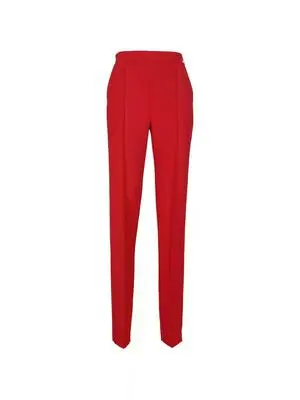 Elisabetta Franchi Pintuck-detail Trousers - Red