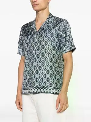 Orlebar Brown Geometric-print Camp-collar Shirt