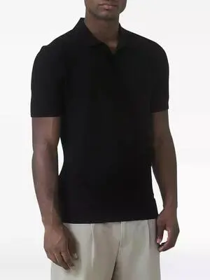 MAUVAIS Knitted Short-sleeve T-shirt - Black