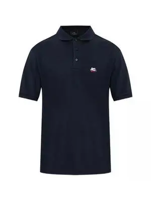 Etro Logo-embroidered Polo Shirt - Blue