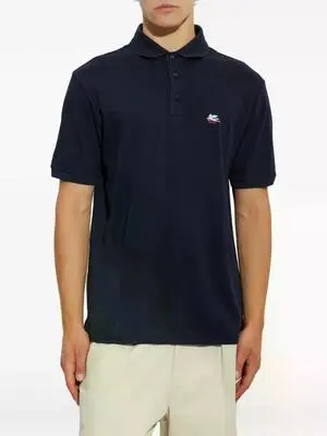 Etro Logo-embroidered Polo Shirt - Blue