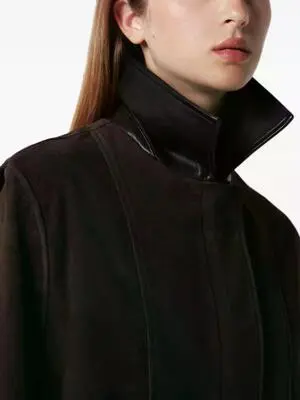 Nour Hammour Grange Long-sleeve Suede Jacket