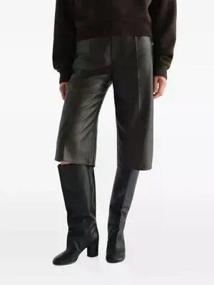 LEMAIRE Crease Sleeve Boots In Soft Glossy Leather