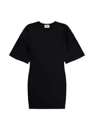 AWGE Shoulder-pad Logo-print Mini Dress - Black