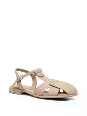 SERGIO MORETTI FIRENZE Pebbled Leather Sandals