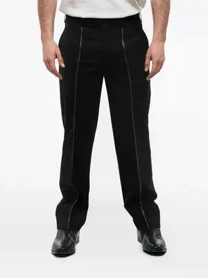 Neil Barrett Contrast-stitch Slim-fit Trousers - Black