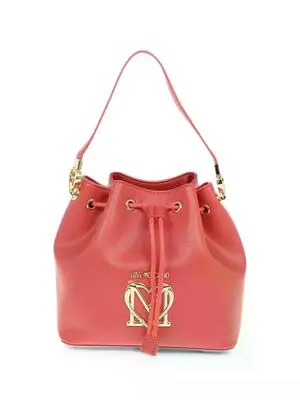Moschino Logo-plaque Bucket Bag - Red