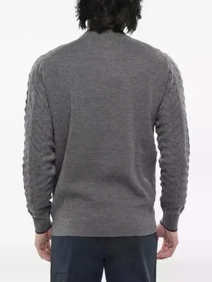PAOLO PECORA Chevron-pattern Crew-neck Sweater