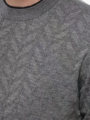 PAOLO PECORA Chevron-pattern Crew-neck Sweater