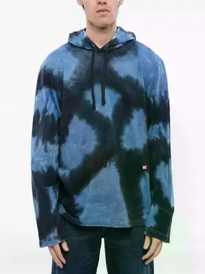 DIESEL® Tie-dye Effect Hoodie - Blue