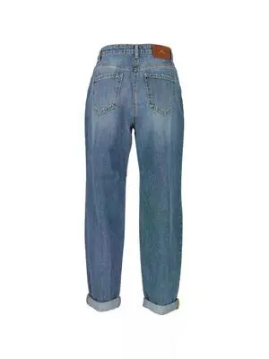 Elisabetta Franchi Logo-plaque Turn-up Jeans