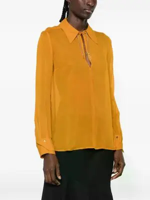 Elisabetta Franchi Charm-embellished Cut-out Blouse