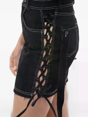 JULFER Lace-up Mini Skirt