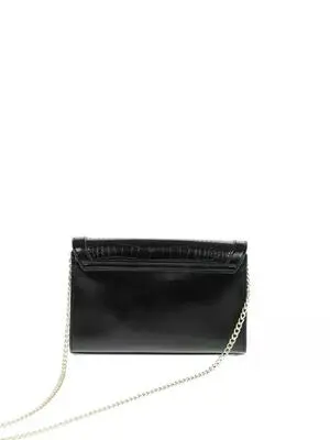 Moschino Crocodile-effect Heart-plaque Shoulder Bag