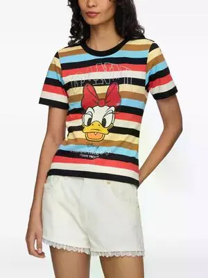 GANNI Graphic-print Striped T-shirt