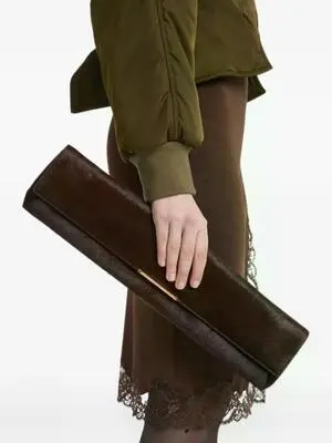Balmain Long Clutch Bag In Pony-effect Leather