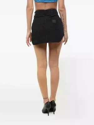 Carhartt Work In Progress Logo Patch Denim Mini Skirt