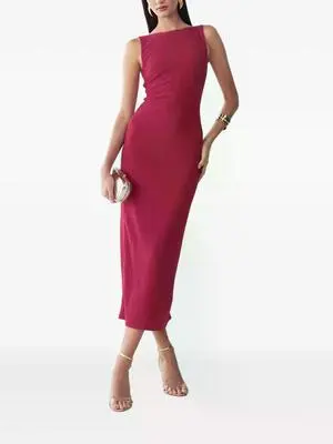 BWLDR Boat-neck Midi Dress - Red