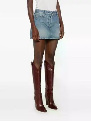 Valentino Garavani Vlogo Denim Mini Skirt