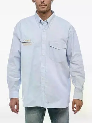 J.PRESS Cotton Shirt - Blue