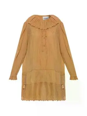 MARANT ETOILE Lenora" Broderie Anglaise Mini Dress - Brown