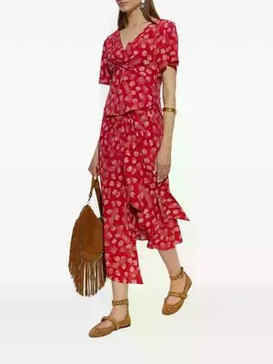 Isabel Marant Étoile Faljane Floral-print Blouse - Red