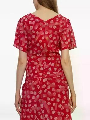 Isabel Marant Étoile Faljane Floral-print Blouse - Red
