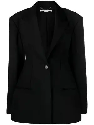 Stella McCartney Fitted-waist Single-breasted Blazer - Black