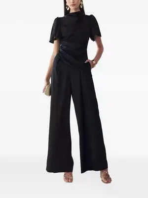 WILLA Pika Draped-waist Jumpsuit - Black