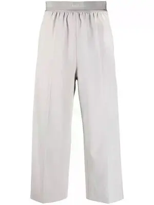 Stella McCartney Cropped Wide-leg Trousers - Grey