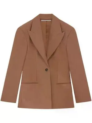Stella McCartney Moulded Wool Single-breasted Blazer - Brown
