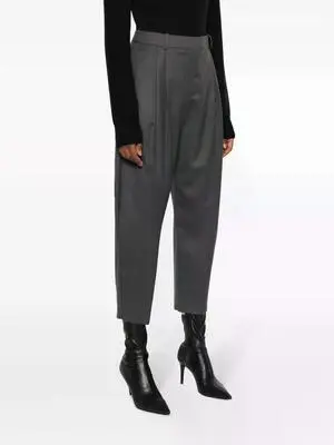 Stella McCartney Cropped Pleated Wool Trousers
