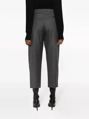 Stella McCartney Cropped Pleated Wool Trousers