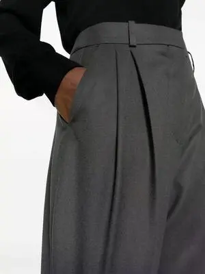 Stella McCartney Cropped Pleated Wool Trousers