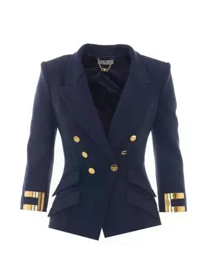 Elisabetta Franchi Double-breasted Logo-cuff Jacket