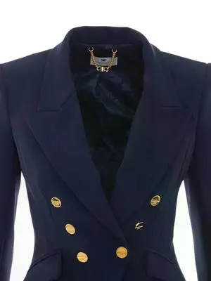Elisabetta Franchi Double-breasted Logo-cuff Jacket