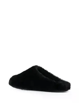 Givenchy Logo-plaque Shearling Slides