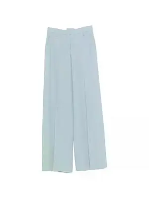 Ermanno Scervino Pressed-crease Palazzo Pants - Blue