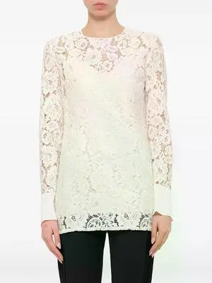 LANVIN Floral-lace Top - Neutrals