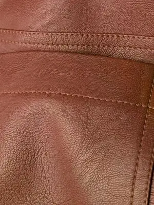 Stella McCartney Faux Leather Straight Leg Trousers