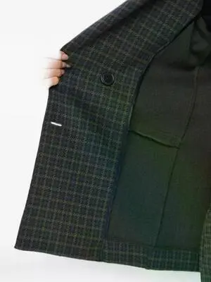 OBLÒ UNIQUE Double-breasted Houndstooth-pattern Blazer
