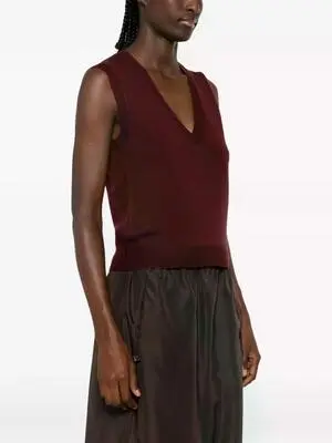 A.p.c. Sleeveless V-neck Knit Top