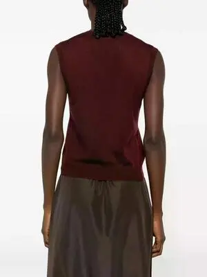A.p.c. Sleeveless V-neck Knit Top