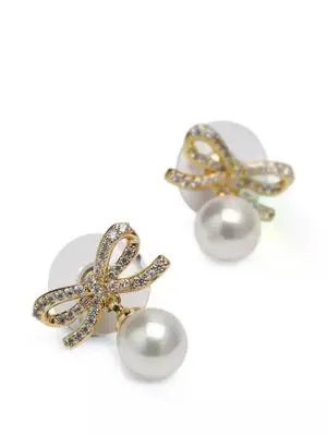 SELF-PORTRAIT Bow Faux-pearl Earrings