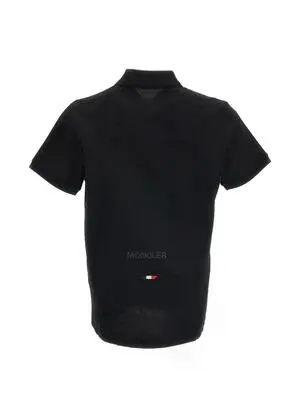 Moncler Logo-patch Piqué Polo Shirt - Black