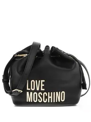 Moschino Logo-lettering Bucket Bag - Black