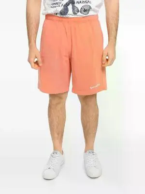 SPORTY & RICH Cotton Logo-print Shorts - Pink