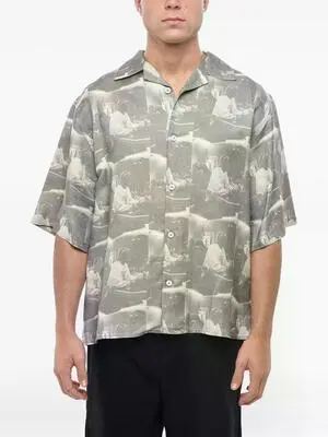 1989 STUDIO Patterned Short-sleeve Shirt - Grey