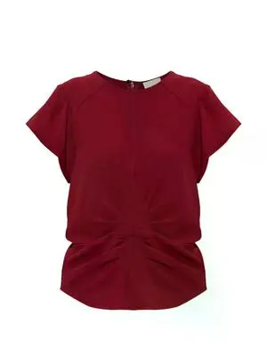 Isabel Marant Étoile Tullya Gathered-waist Blouse - Red